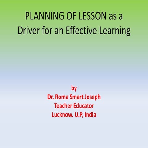 lesson planning | PPT
