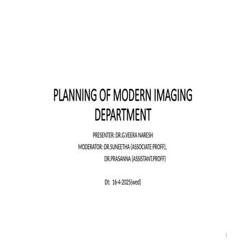 Radiology department planning | PPTX