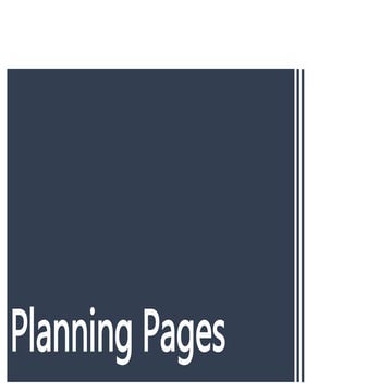 Planning pages | PPTX