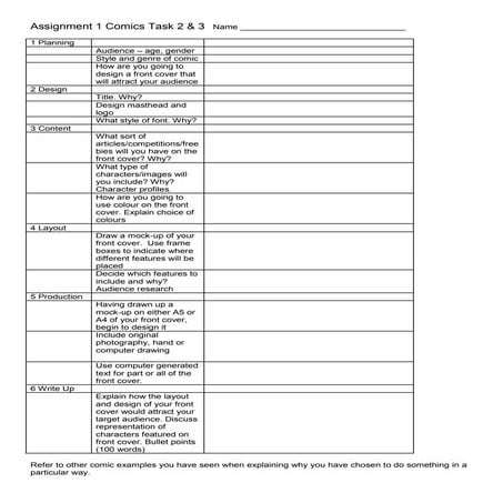 Comic Planning sheet CEC | PDF
