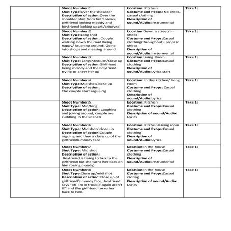 Planning shooting script | PDF