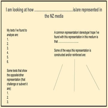 Planning for Representation in the Media report | PPT