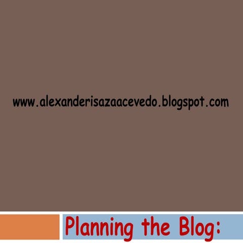Planning the blog | PPTX