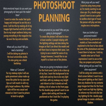 Photo-Shoot for media magazine | PPTX