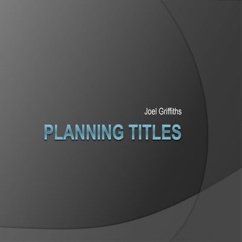 Planning titles | PPTX