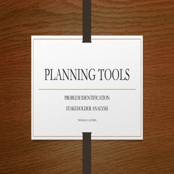 PLANNING TOOLS : Problem Identification. | PPT | Free Download