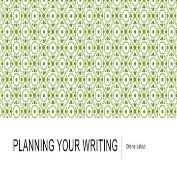 Planning your writing | PPTX