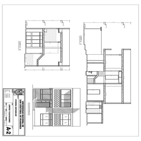 Planos De Planta Y Dibujos De Elevación Alzado Y Vista En Planta Y