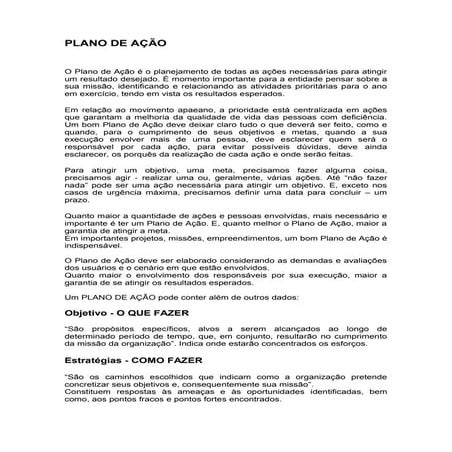 Plano de a_-_-o | DOC
