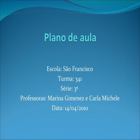 Plano de aula slides | PPT