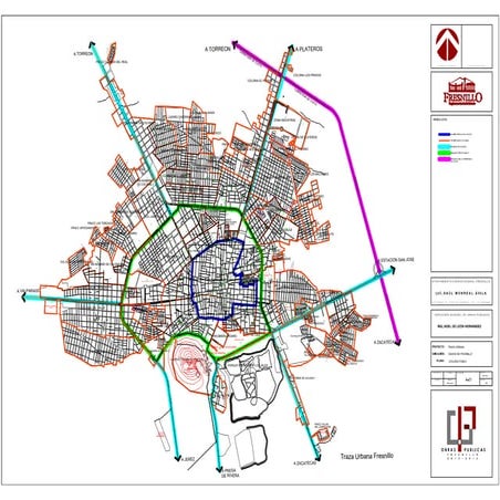 Plano fresnillo traza urbana 2020 lic.saul model | PDF