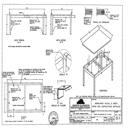 Planos mobiliario-metal-madera (1) | PDF
