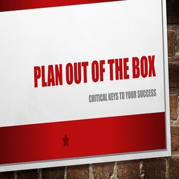 Plan out of the box | PPT