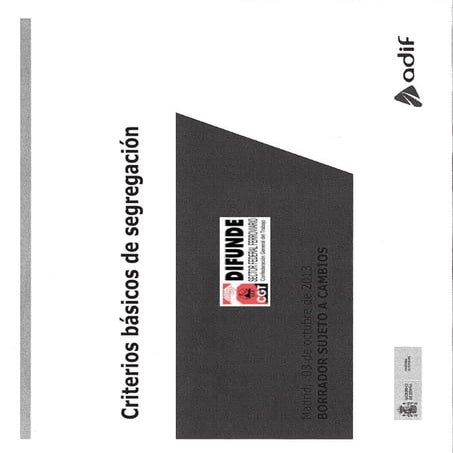 Plan segregación adif | PDF