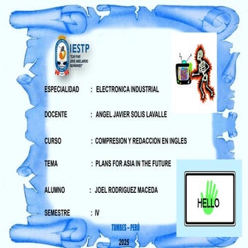 TRABAJO DE INGLES PLANS FOR ASIA IN THE FUTURE.pptx