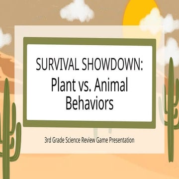 Plant and Animal Behaviors Quiz Presentation in Brown Green ...