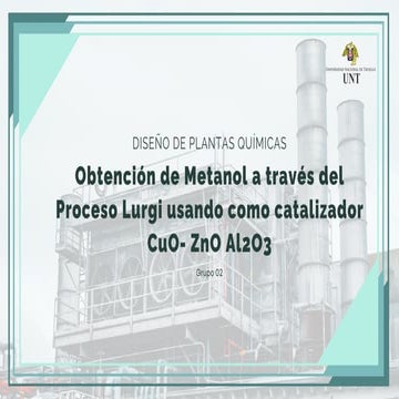 Obtención de metanol mediante el proceso lurgi | PDF