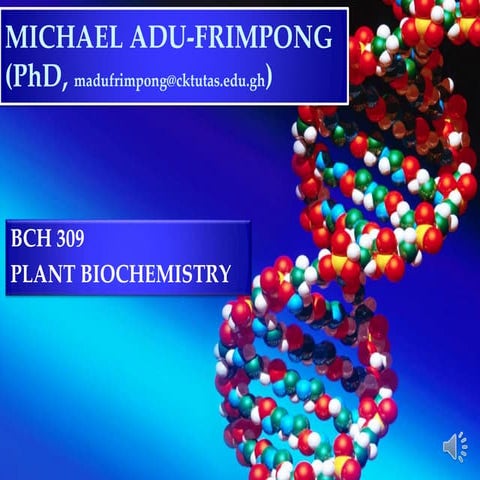 Plant biochemistry | PPTX