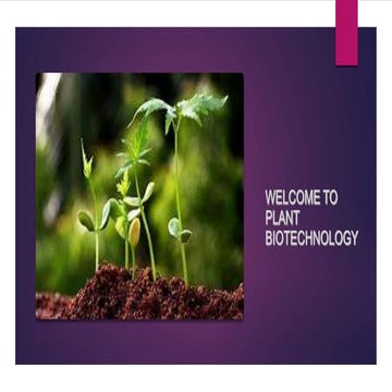 Plant biotechnology | PPT