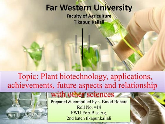 Plant Biotechnology: Introduction, Scope and Application | PPT