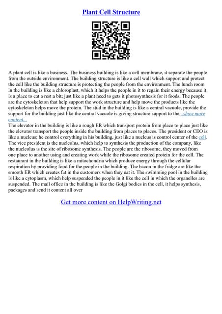 Elodea Plant Cell Structure | PDF | Biological Sciences | Science