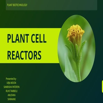 PLANT CELL REACTORS presenation PTC amity | PPTX