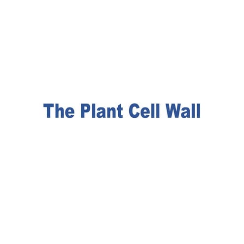 Cell wall structure and function | PPTX