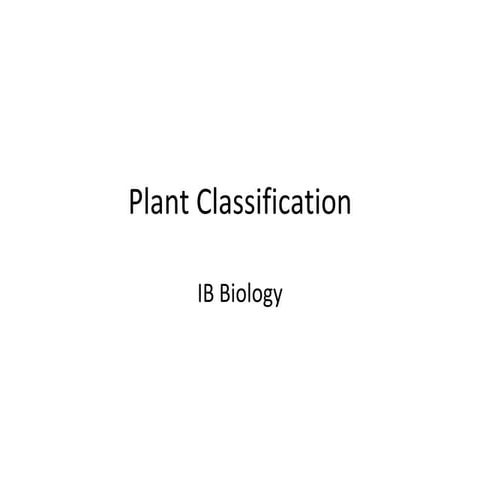 IB Topic 9 Plants PPT - HL | PPTX
