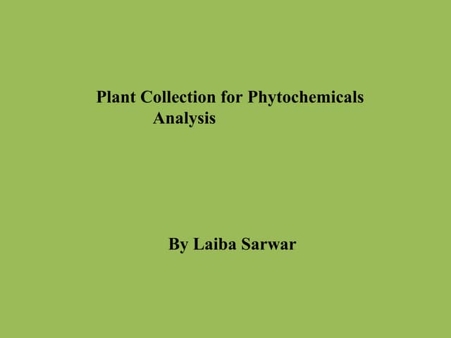 Herbarium and plant collection | PPTX