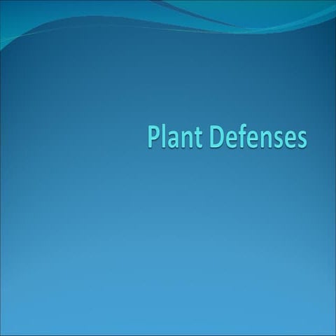 Plant defense | PPT