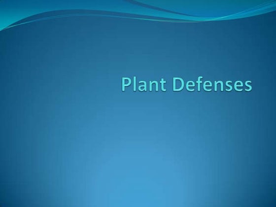 Plant defense | PPT