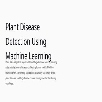 plant disease detection using deep learning and CNN | PPTX