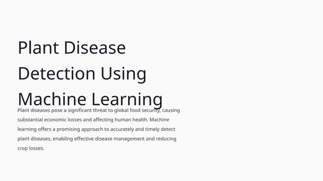 Plant Disease Prediction using CNN | PPTX