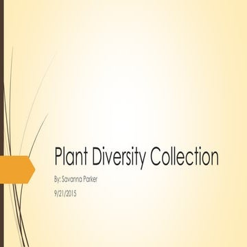 Plant diversity collection | PDF