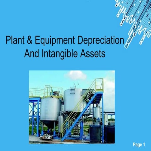 Plant & equipment depreciation and intangible assets | PPTX