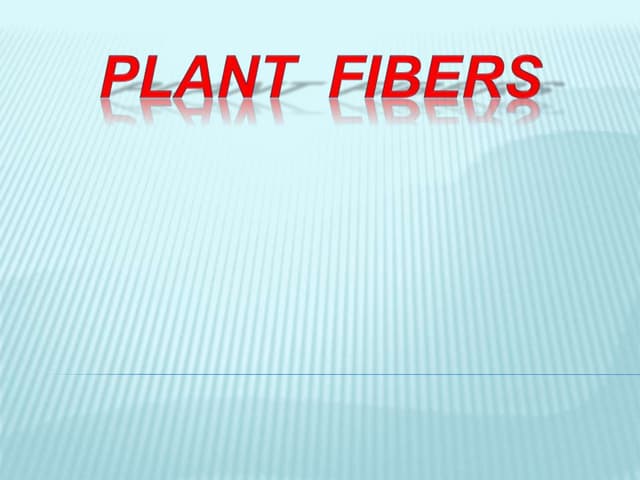Fiber crops | PPTX