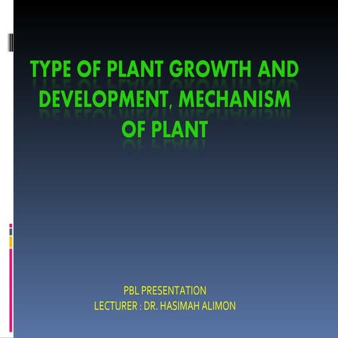 Plant growth and development | PPT
