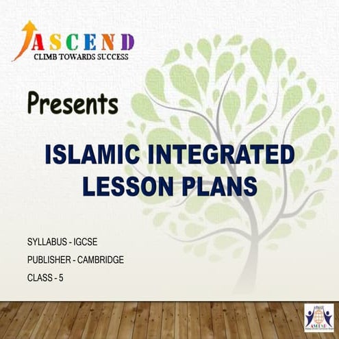 Islamic integrated science lesson plan. | PPTX