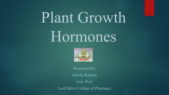 Physiological role of growth hormones ( auxins, gibberellins ...
