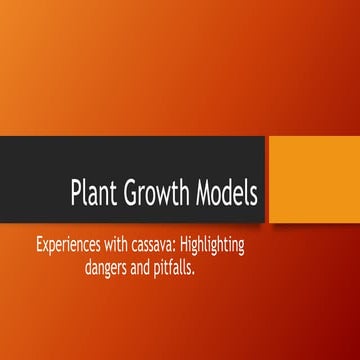 Cassava Simulation Model Ppt