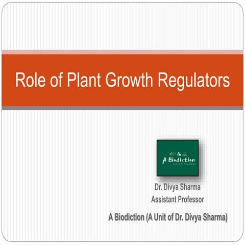 Plant Growth Regulators | PPTX