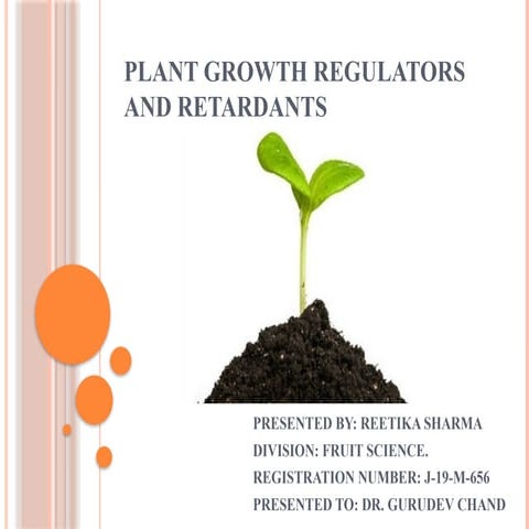 PLANT GROWTH RETARDANTS UNDER PLANT HORMONES | PPTX