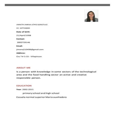 Plantilla de-curriculum-vitae-word | DOCX