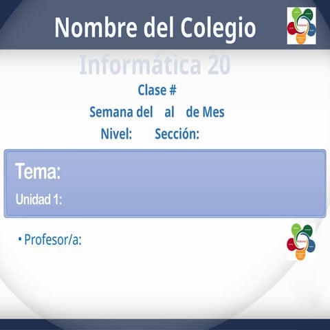 plantilla clase compu1 clases de informatica | PPTX