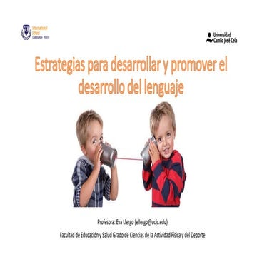 Estrategias para Desarrollar y Promover el Desarrollo del lenguaje | PDF
