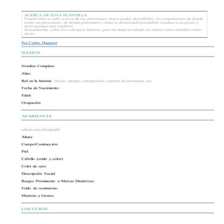 [Plantilla] perfil de personaje | DOCX