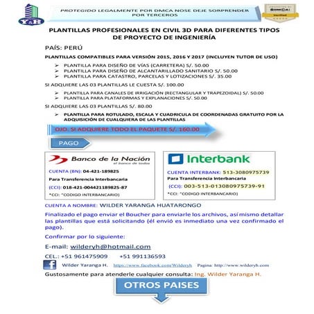 Plantillas profesionales para civil 3 d 2014 2018 | PDF