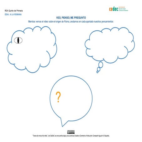 Plantilla "Veo, pienso, me pregunto (A la romana)" | DOCX