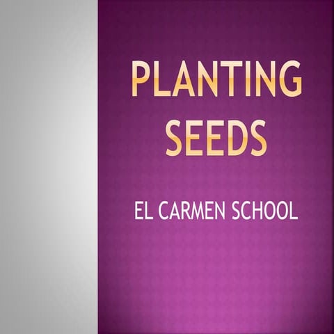 PLANTING SEEDS POWER POINT | PPTX