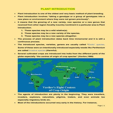 Plant introduction | PDF
